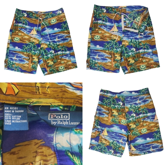 Polo Ralph Lauren | Shorts | Vtg Rare Polo Ralph Lauren Hawaiian Beach ...
